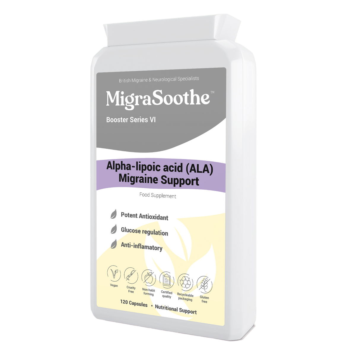 MigraSoothe Alpha Lipoic Acid Booster Series VI – High Potency ALA for ...