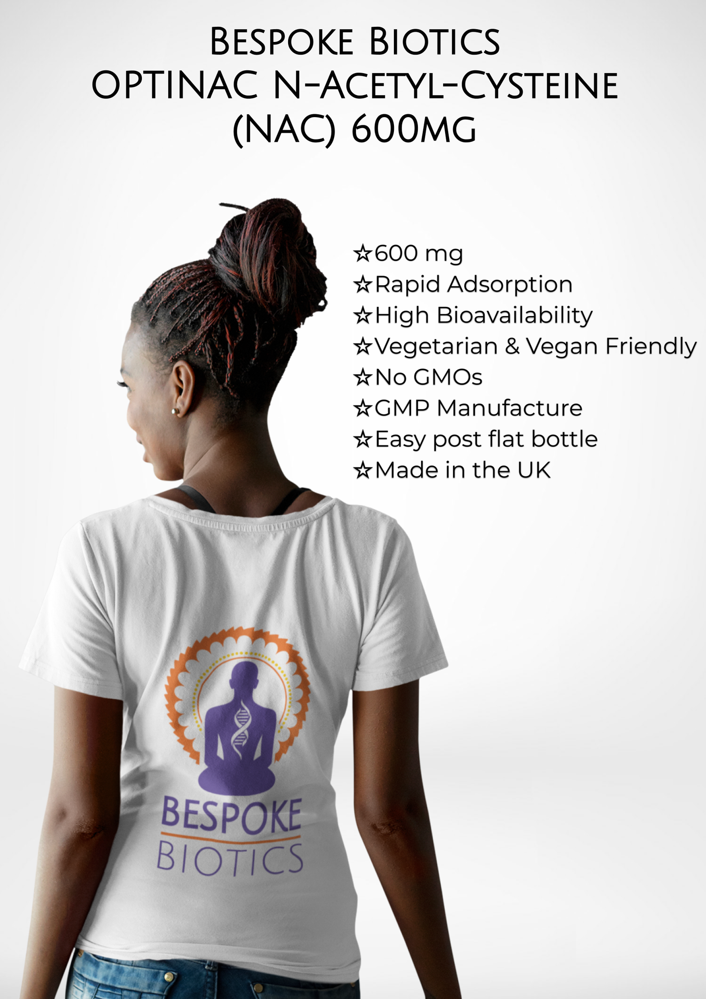 OPTINAC N-Acetyl-Cysteine NAC 600mg 120 Caps – Bespoke Biotics