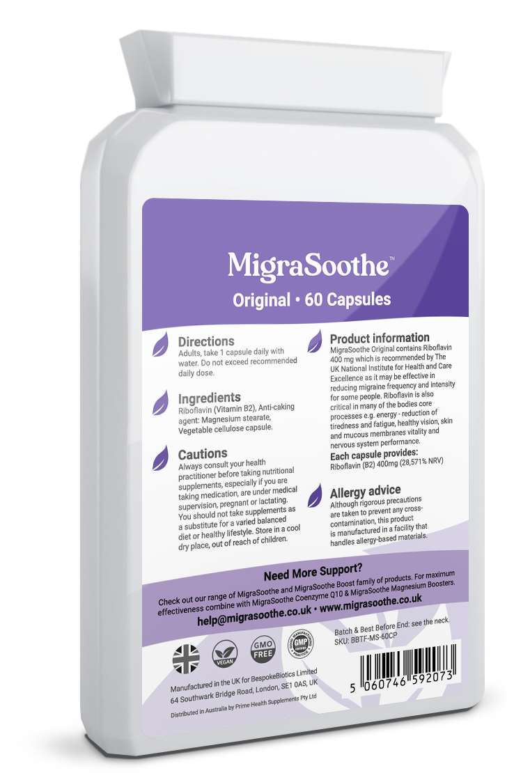 Migraine Relief Stack - Riboflavin Magnesium & CoQ10 Stack - 2 Months ...